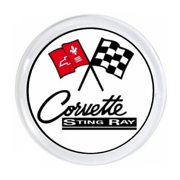 Art | Retro Chevy Corvette Stingray Magnet Big Round 3 Inch Diameter ...
